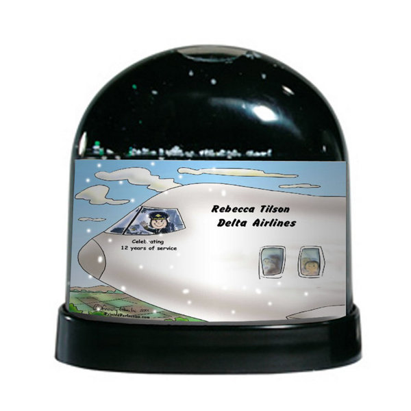 The Holiday Aisle® Friendly Folks Cartoon Caricature Female Pilot Snow ...