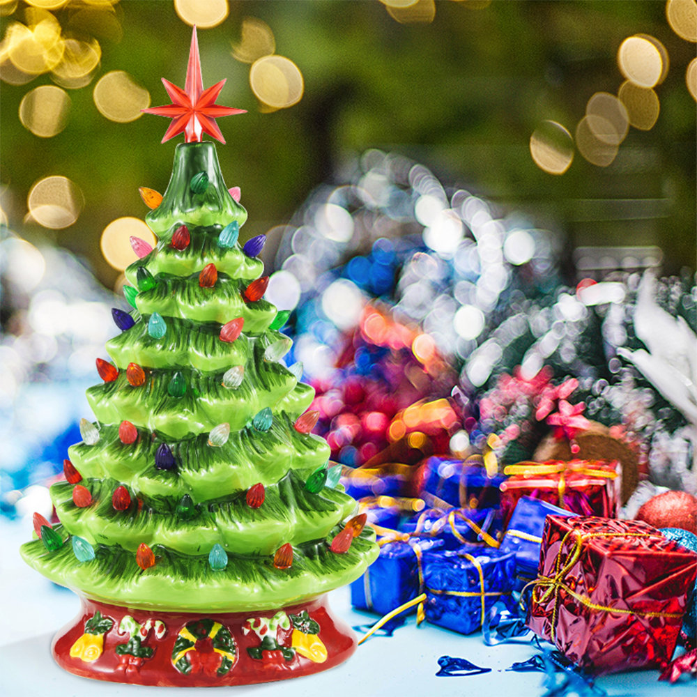 The Holiday Aisle® Ceramic Christmas Tabletop Tree | Wayfair