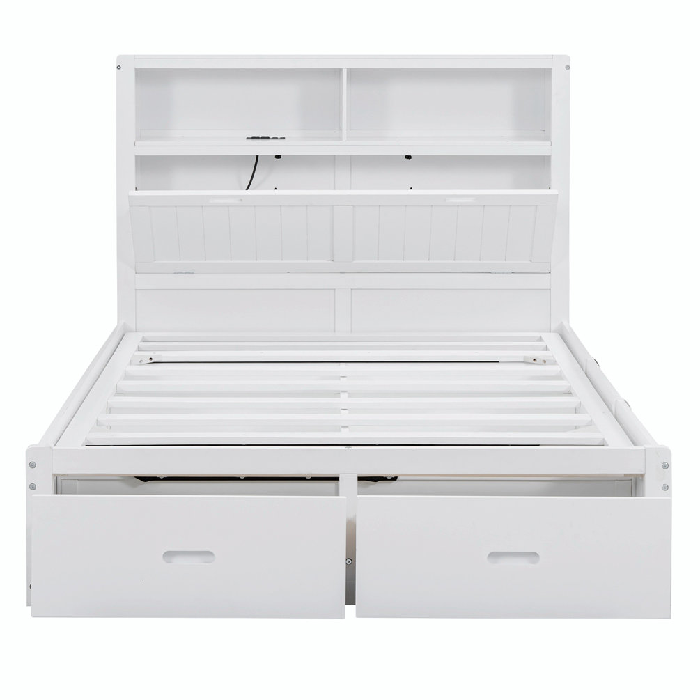 Fourlampser 14 Solid Wood+MDF Platform Storage Bed | Wayfair