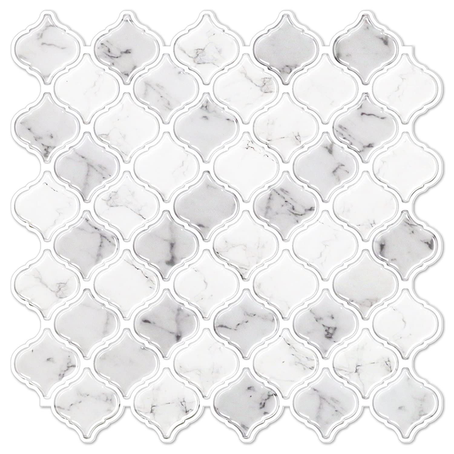 Zeki Shoggy Arabesque Peel And Stick Backsplash For Kitchen, 12”X12 ...