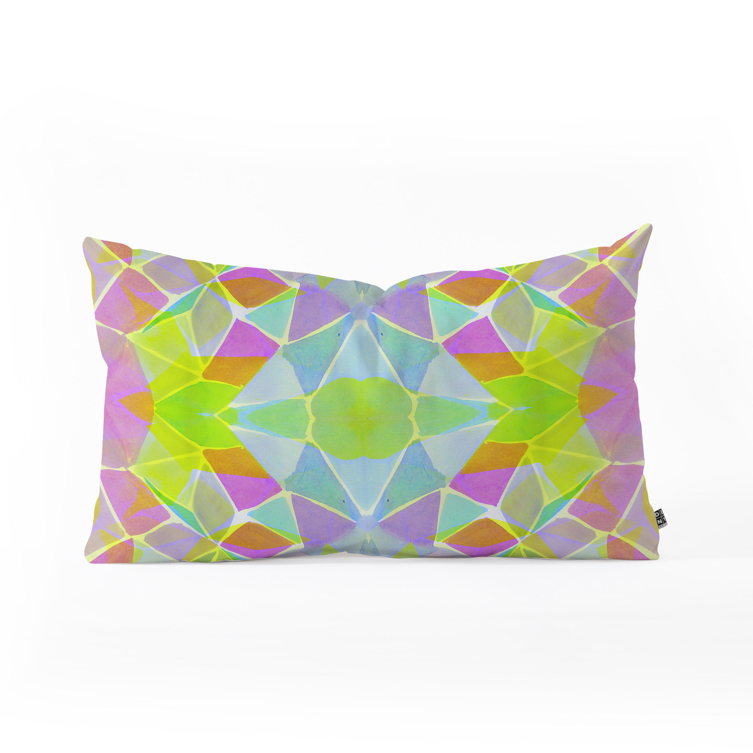 Deny Designs Amy Sia Chroma Lime Indoor/Outdoor Lumbar Pillow | Wayfair