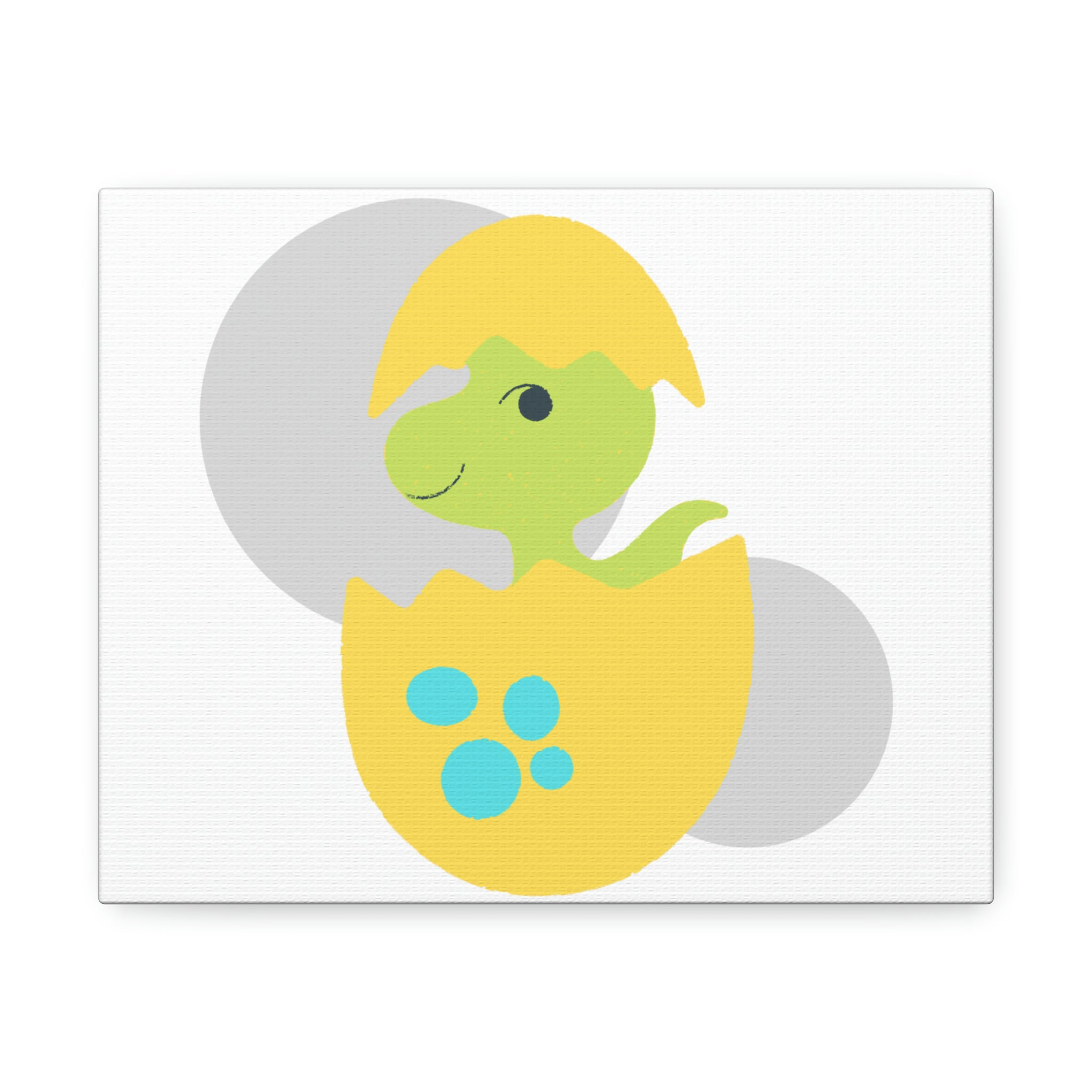 Trinx Green and Blue Dinosaur Egg - Wrapped Canvas Graphic Art | Wayfair