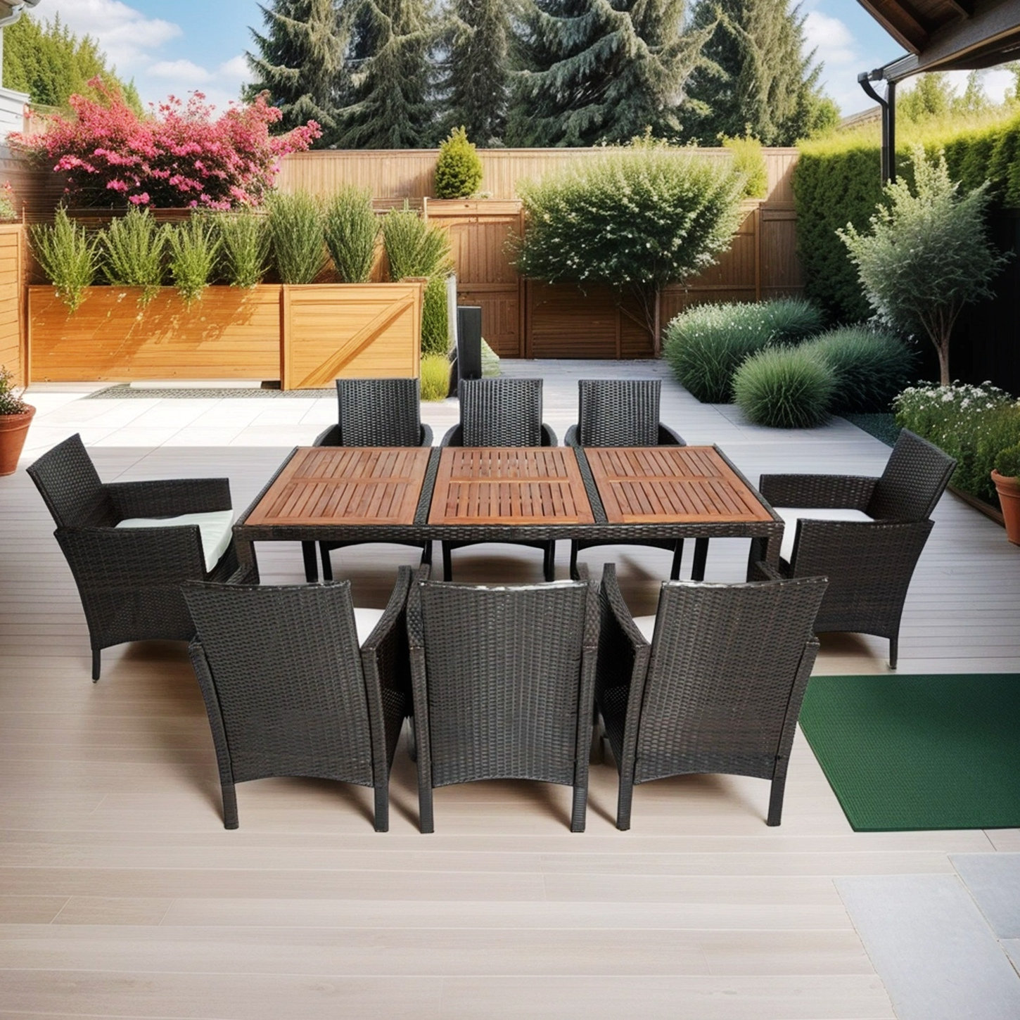 Lark Manor Marzano 8 - Person Outdoor Seating Group with Cushions | Wayfair