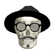 Happy Larry Hipster Skull III by Sue Schlabach - Wrapped Canvas Graphic ...