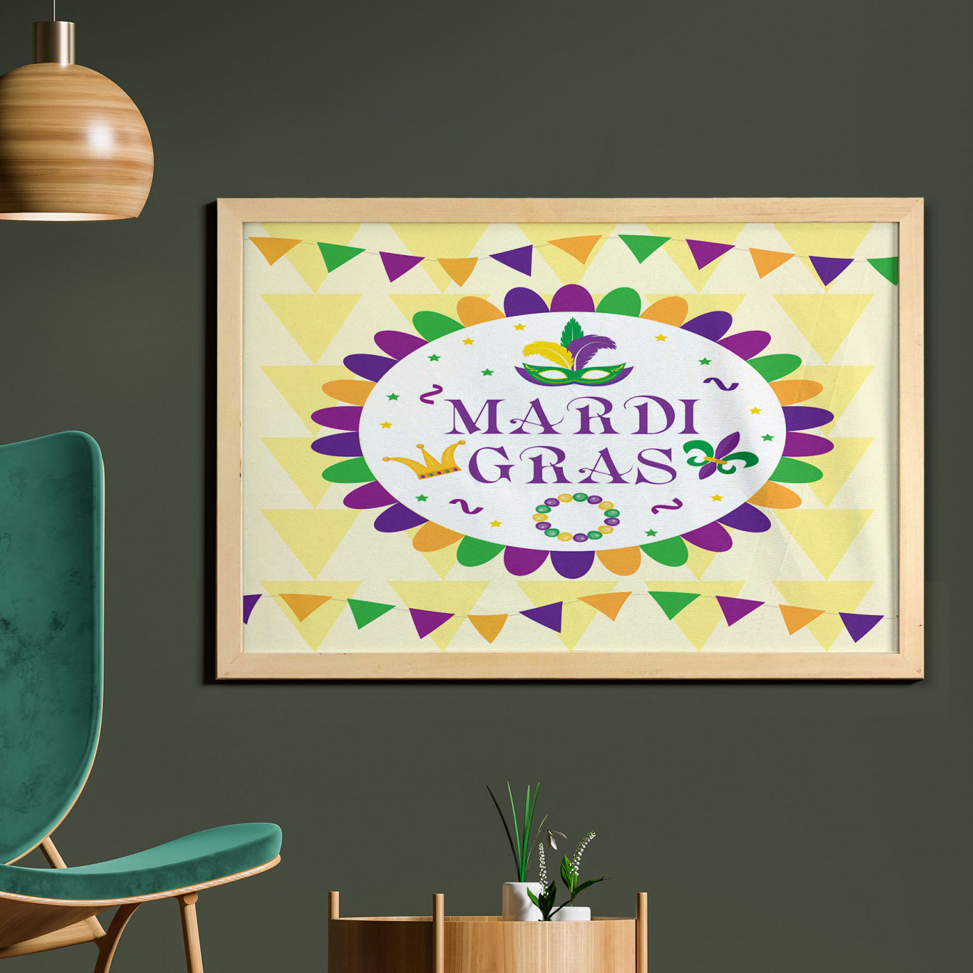 East Urban Home Ambesonne New Orleans Wall Art With Frame, Mardi Gras ...