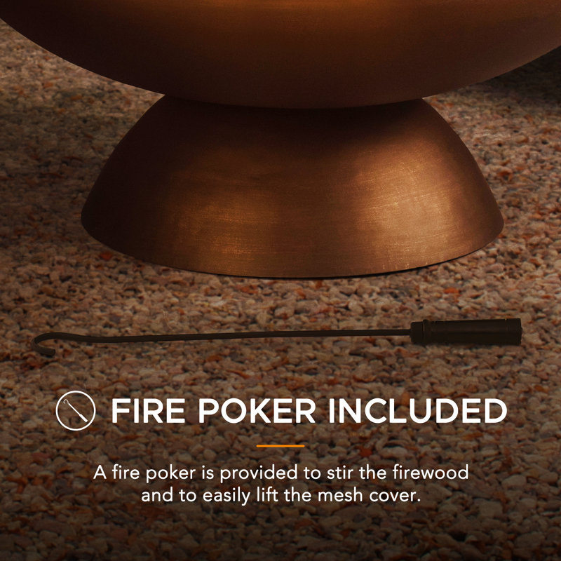 Red Barrel Studio® Rafuel 22.83" H x 39.57" W Steel Wood Burning ...