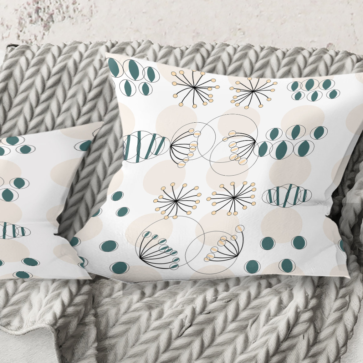 Design Art Modern abstract geometric pattern - Mid-Century ...