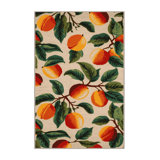 One Allium Way® Washable Nectarine Fruits Area Rug | Wayfair