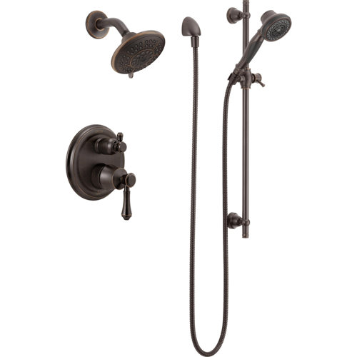 Delta Linden 14 Series Complete Shower System with Rough-in Valve and ...
