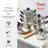Swan 8 - Piece Stainless Steel Cookware Set | Wayfair.co.uk