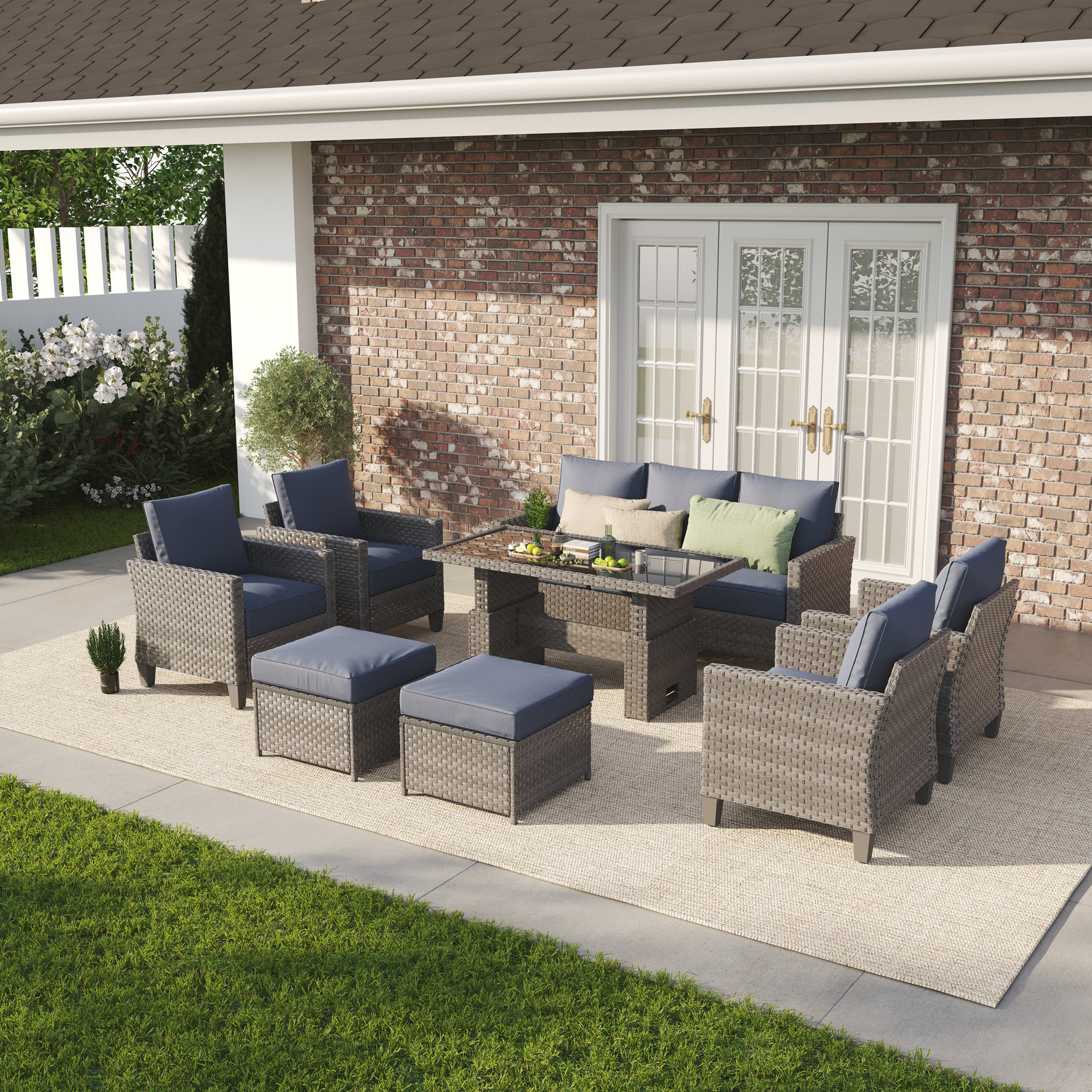 Red Barrel Studio® Scalf 8 Piece Sofa Seating Group with Cushions | Wayfair