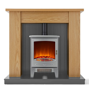 Warmlite Warmlite Cambridge Stove Fireplace Suite with Two Heat ...