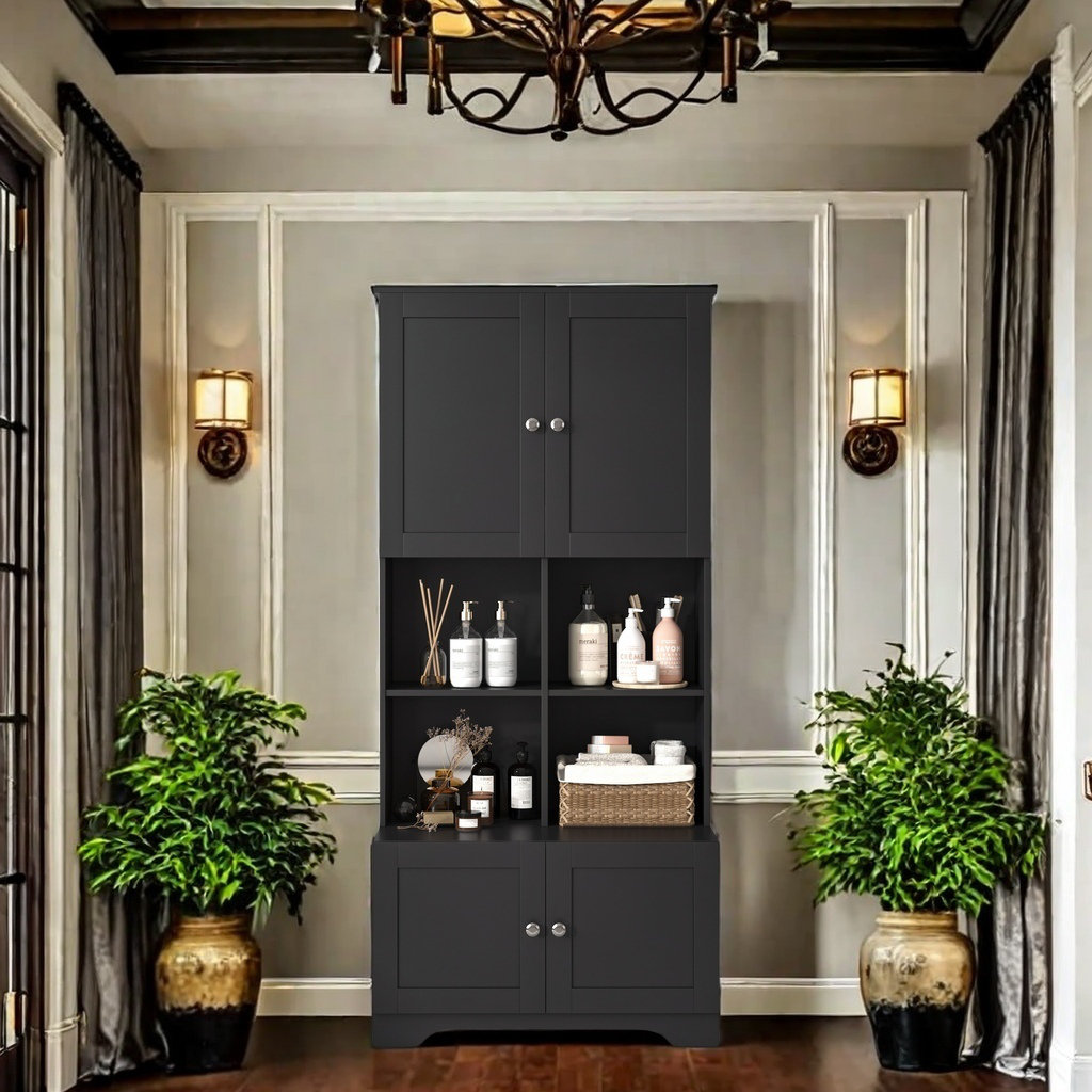 Red Barrel Studio® Freestanding Bathroom Storage Cabinet With ...