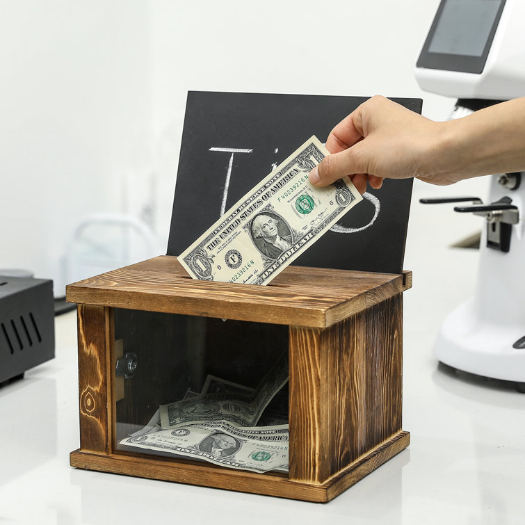 Gracie Oaks Solid Wood Donation Box - Wayfair Canada