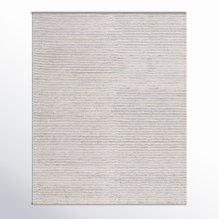 Wade Logan® Charvik Striped Handmade Area Rug in Ivory/Light Gray ...