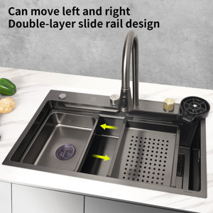 Pehohe 31.5'' L Drop-In Single Bowl Stainless Steel Kitchen Sink | Wayfair