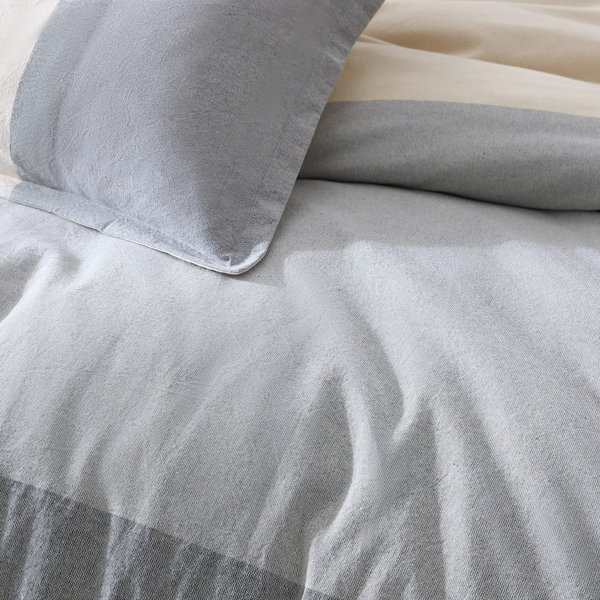 DKNY Pure Recycled Cotton Colorblock Comforter Set Blue & Reviews | Wayfair