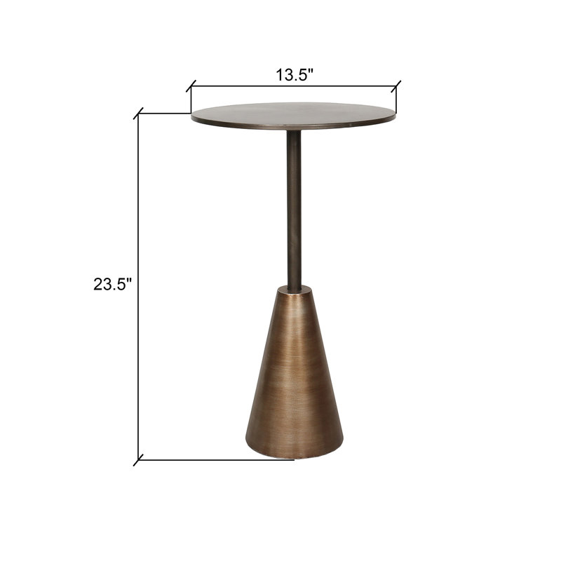 17 Stories Nyla Round Pedestal End Table | Wayfair