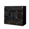 PlywoodPath Shoe Storage With Black Glass Door & Led, Space And ...