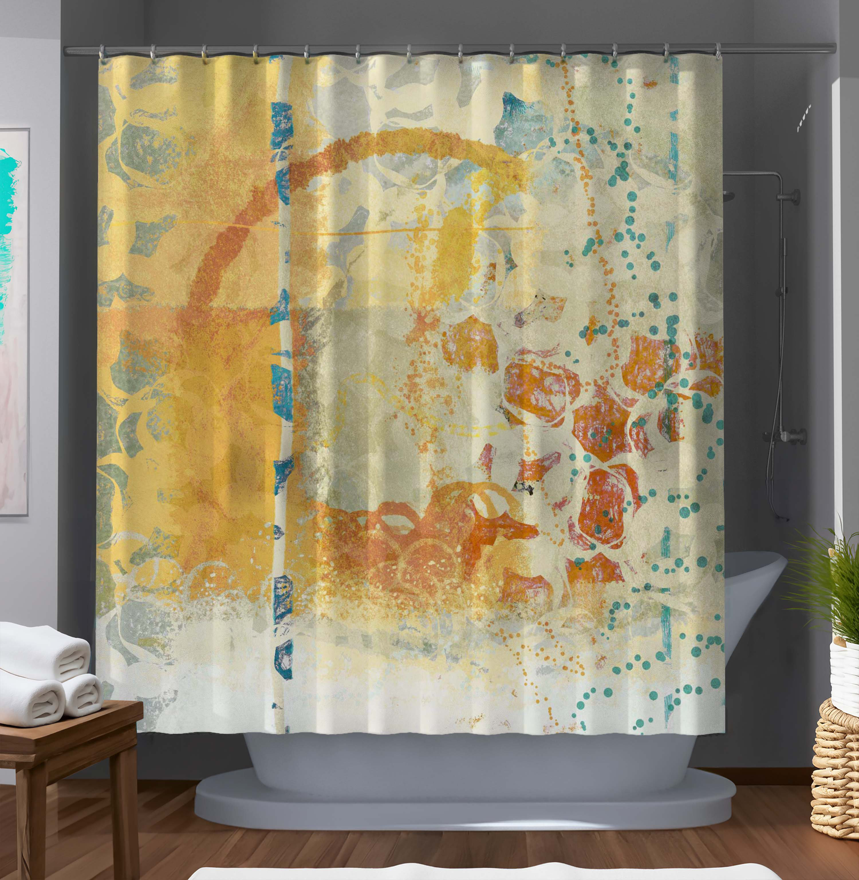 East Urban Home Desire Delightful Designer Shower Curtain | Wayfair