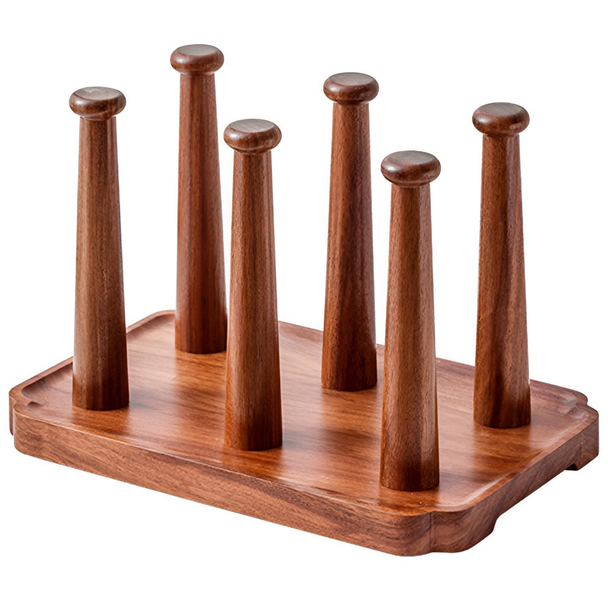 Red Barrel Studio® Olid Wood Cup Holder | Inverted Drainage Storage ...