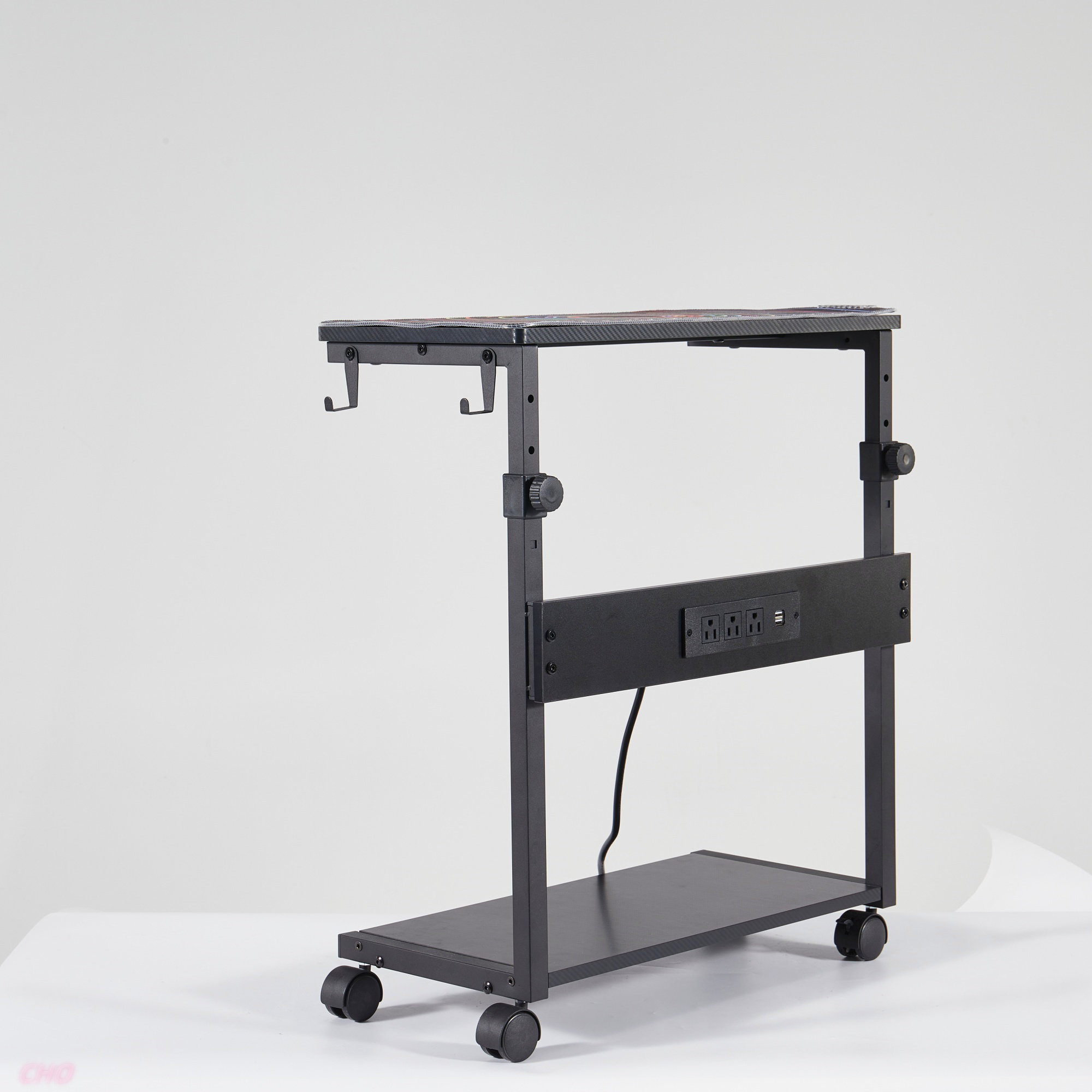 Ebern Designs Height Adjustable Computer Tower Stand, 2-Tier ATX-Case ...