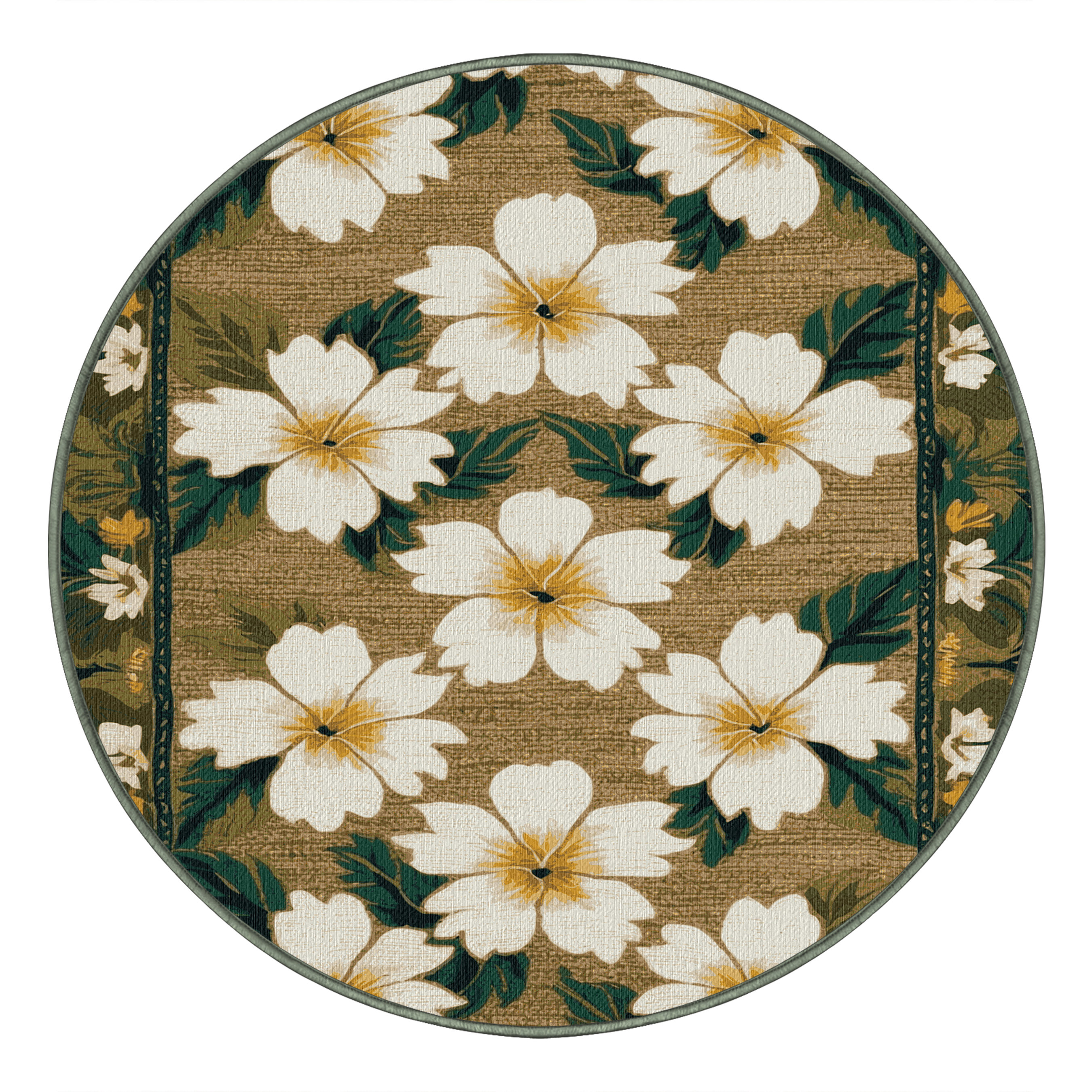 Bayou Breeze Washable Pikake Hawaiian Area Rug | Wayfair