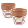 Ebern Designs Standard Terracotta Swirl Pot - Set of 2 - 8.5"Dia. x 8 ...
