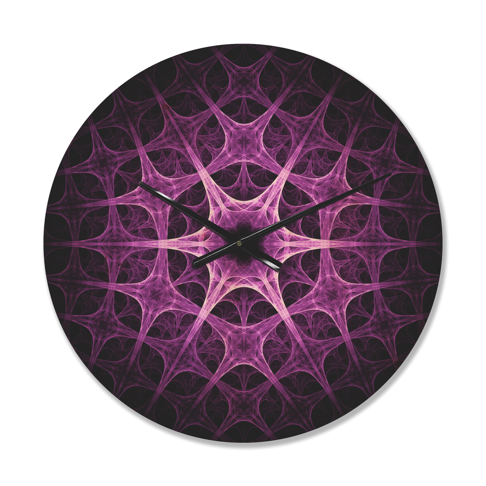 East Urban Home Abstract Thorn Flower Wall Clock | Wayfair