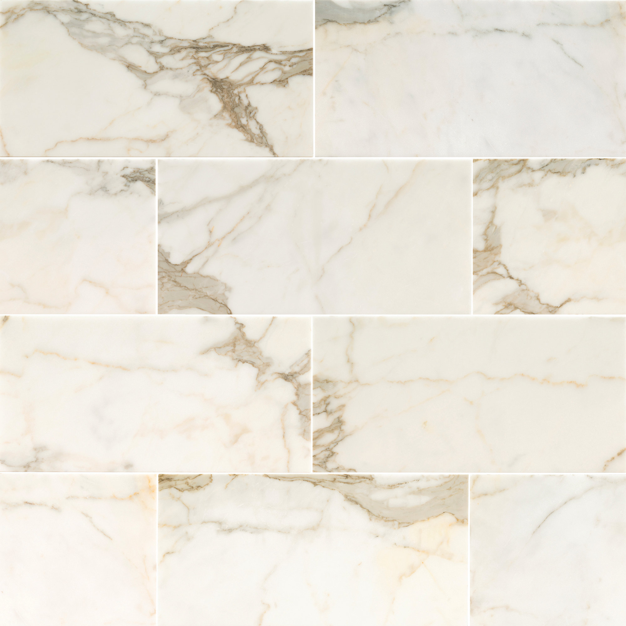 Ackland Calabria Frost 12 in. x 24 in. Polished Marble Floor and Wall ...