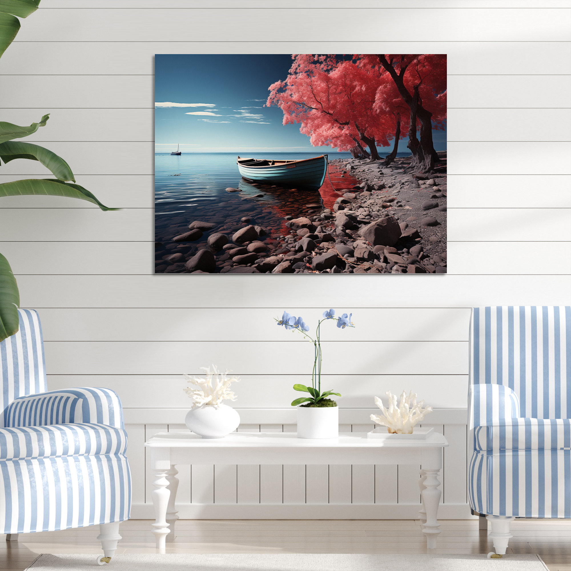 Longshore Tides Coastal Twilight II - Nautical & Beach Print on Metal ...