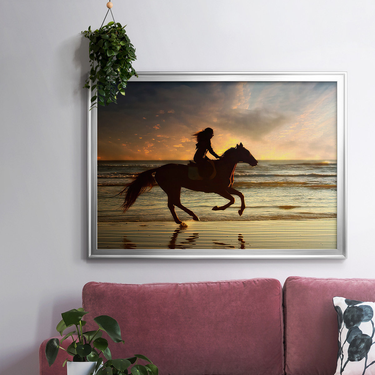 Union Rustic Wave Runners V Framed On Canvas Print | Wayfair