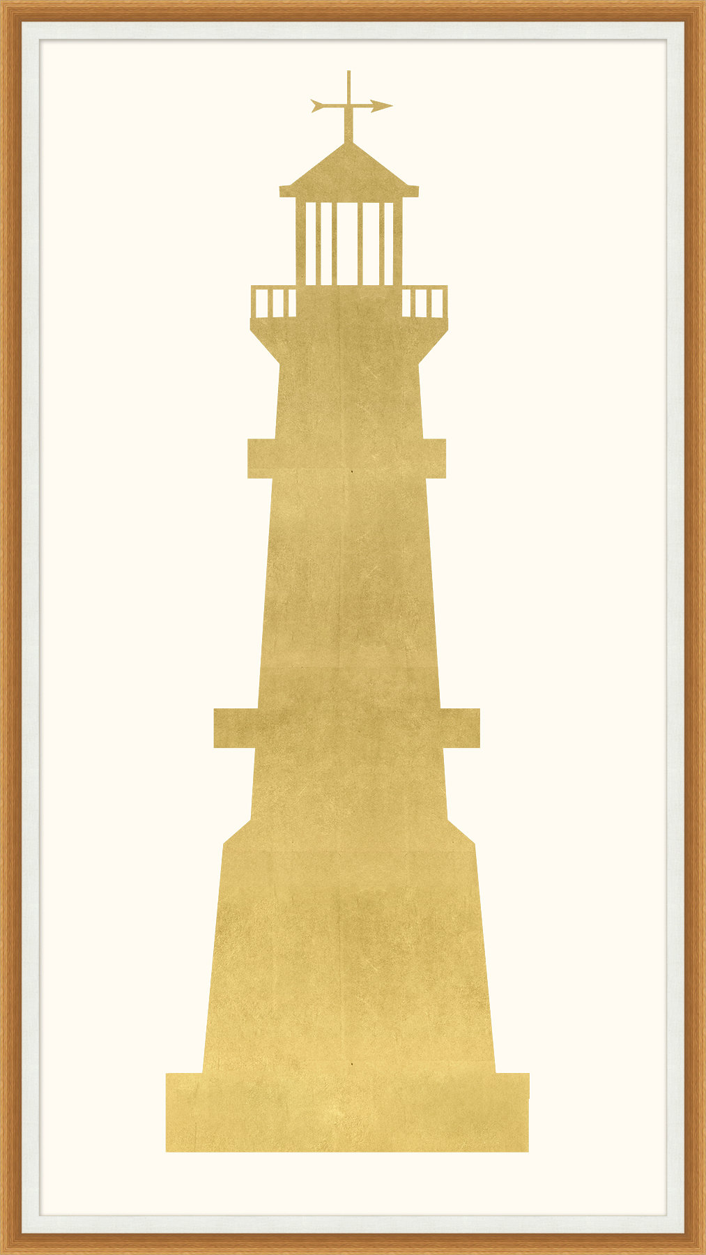 Wendover Art Group Gold Lighthouse 3 - Wayfair Canada