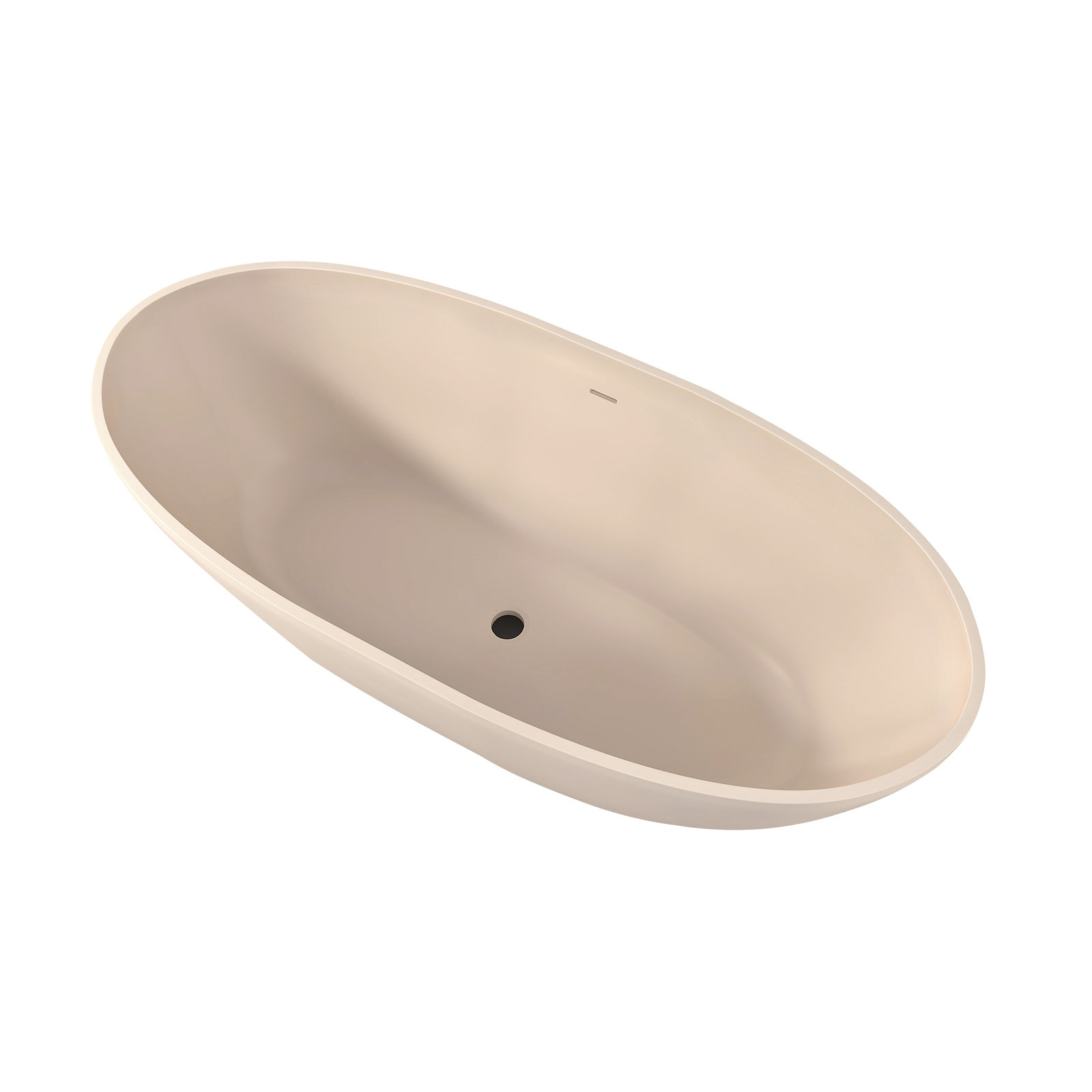 Fslefay 65'' Freestanding Bathtub Solid Surface Deep Soaking Tubs | Wayfair