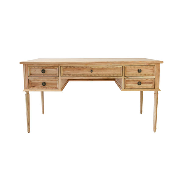 Ave Home Raw Colette Solid Wood Executive Desk | Wayfair