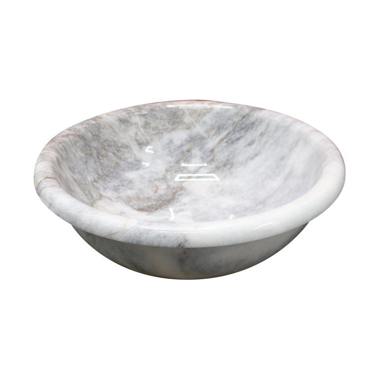 Onyx Marble Designs Handmade Marble Onyx Bathroom Sink, 16”, Round ...
