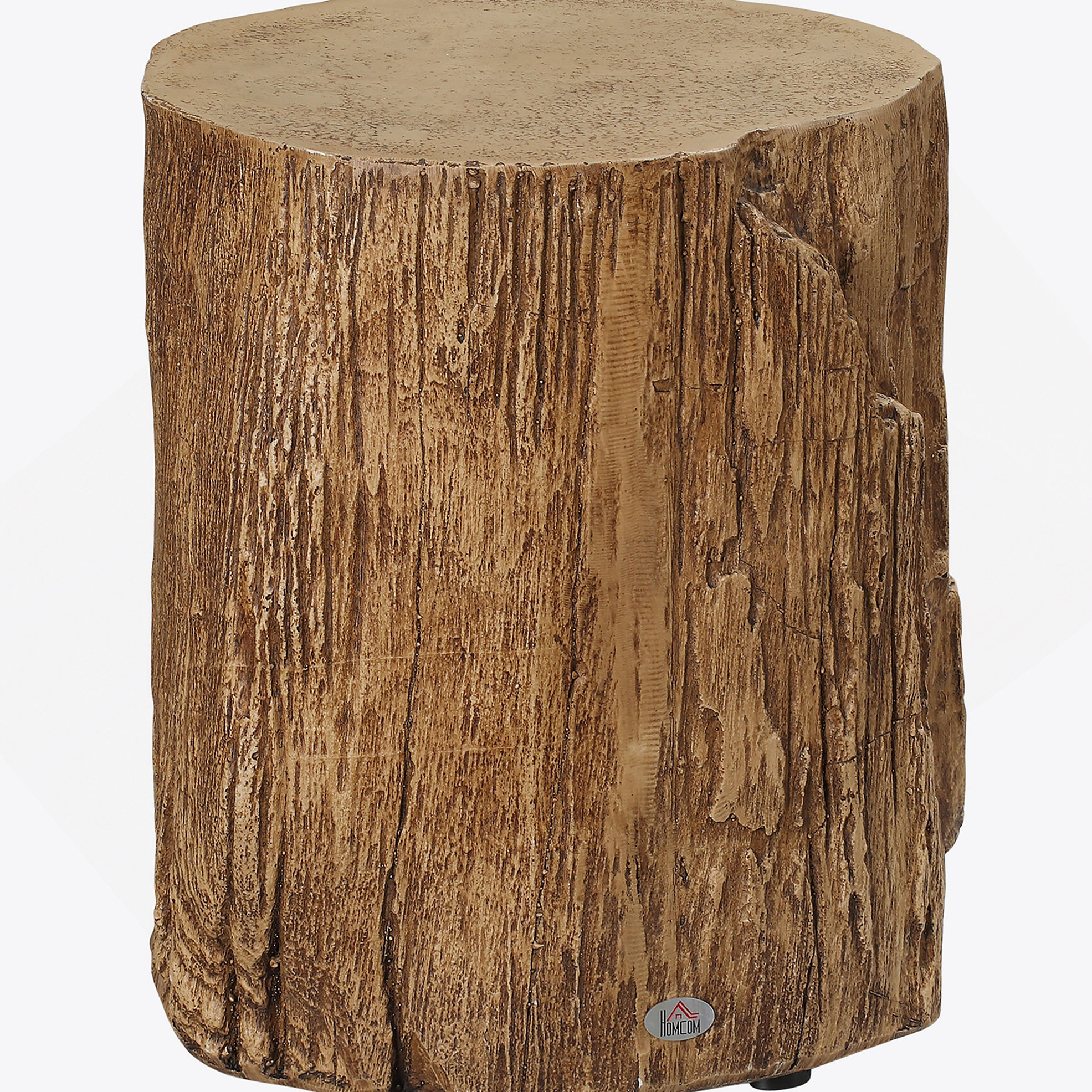 Millwood Pines Tree Stump Stool, Decorative Side Table, Concrete End ...