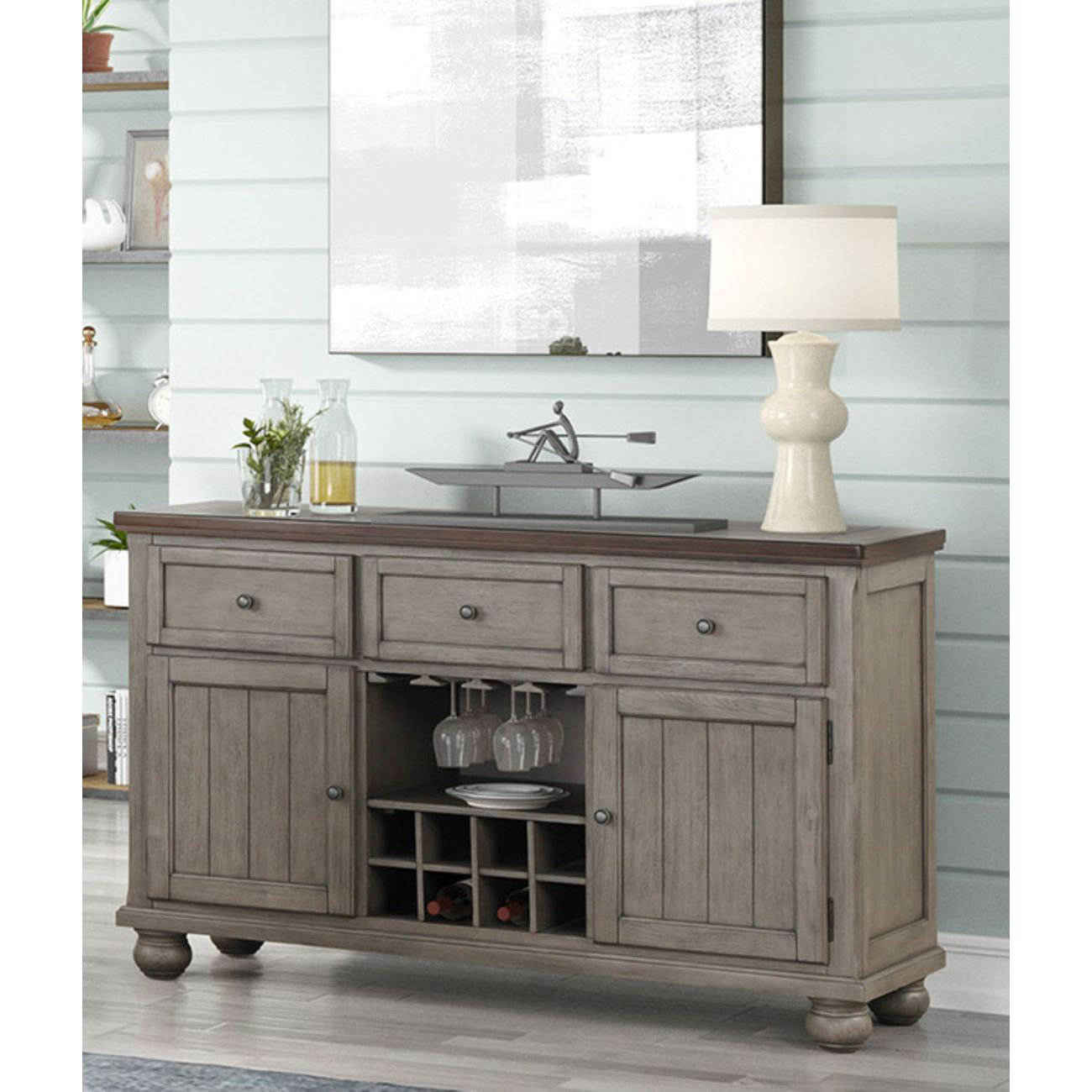 Ophelia & Co. Sideboard Buffet Cabinet Living Room Storage Cabinet ...