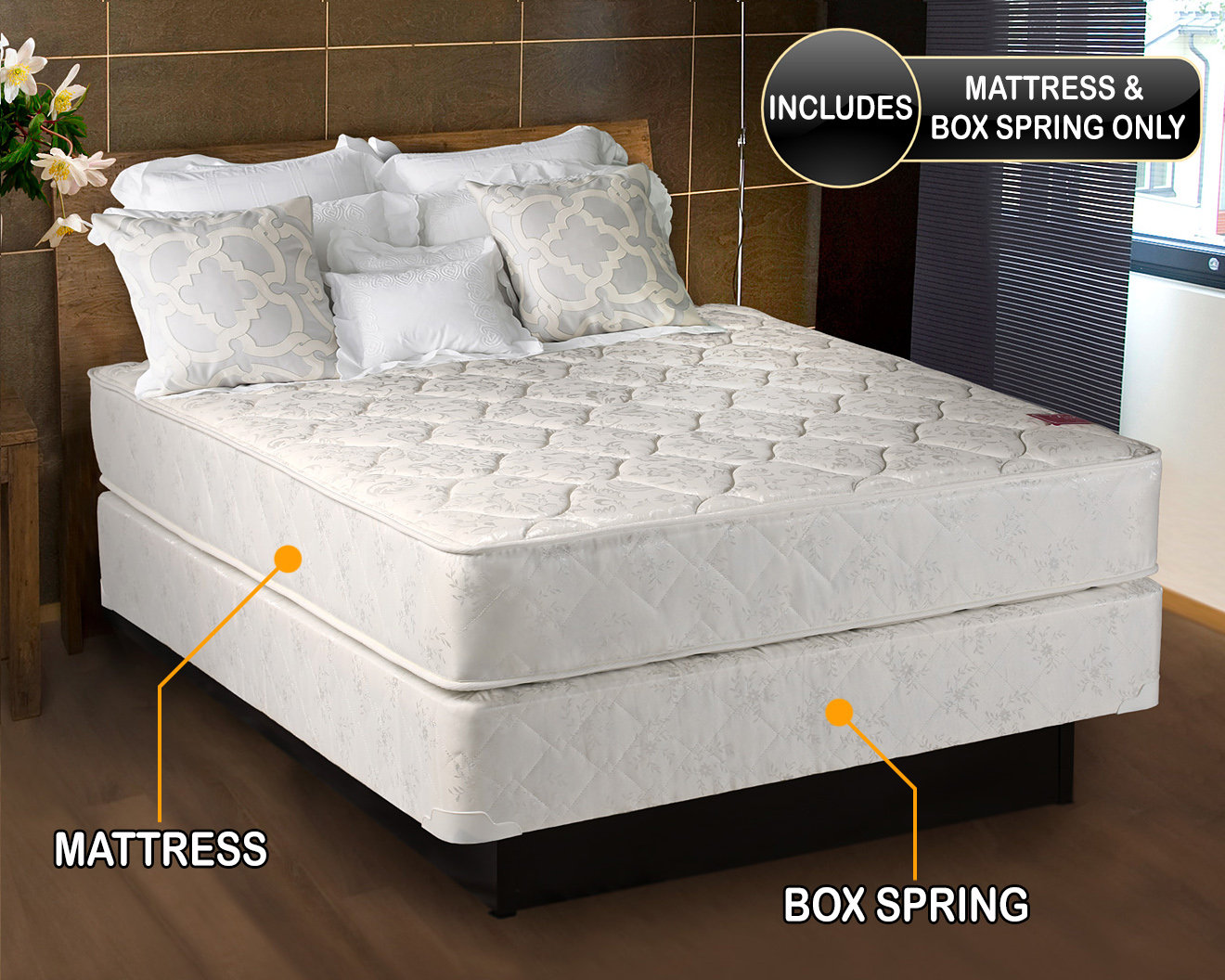 Alwyn Home Mccaughey Gentle Firm Mattress And Box Spring Set - Fully ...