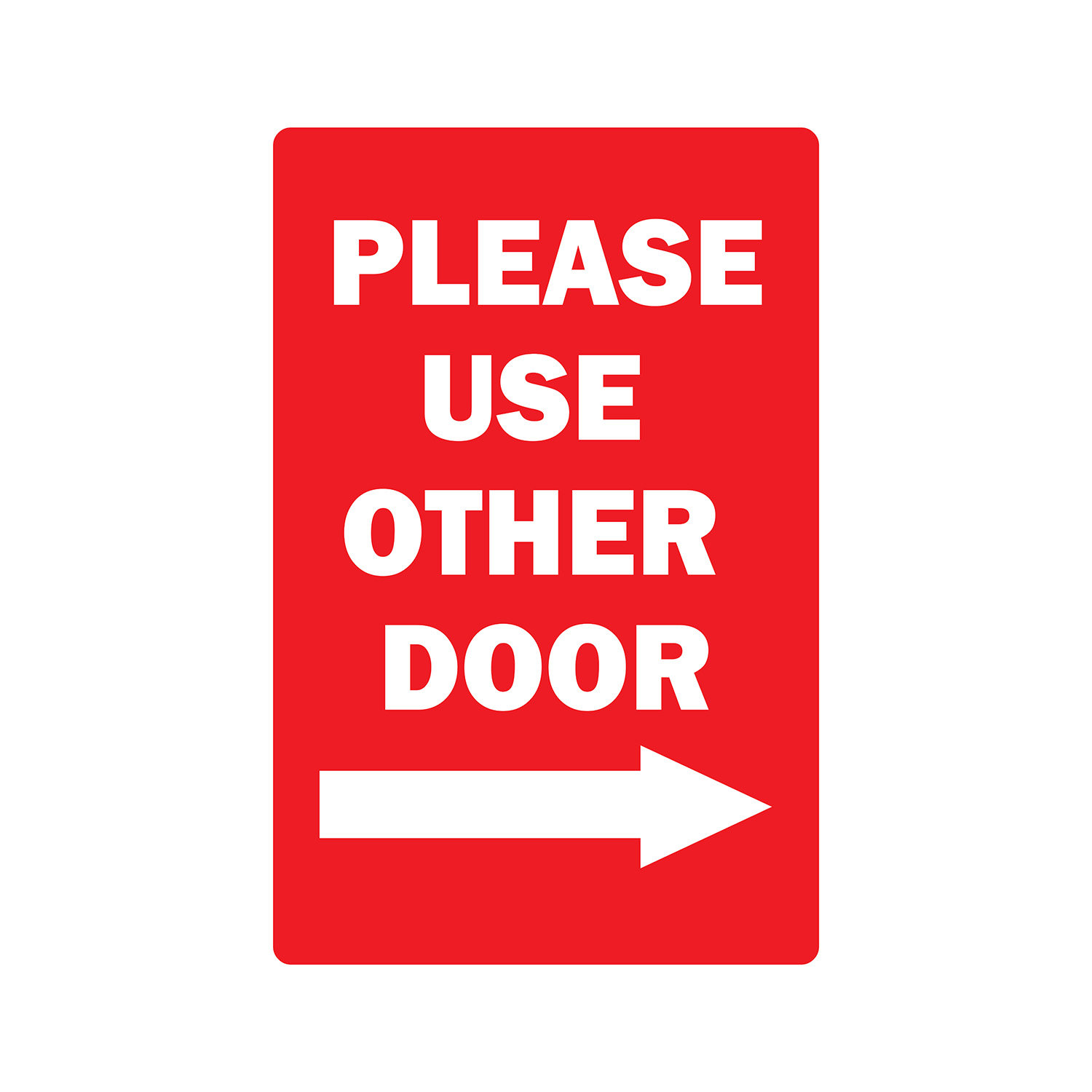 SignMission Please Use The Other Door With Right Arrow Novelty Aluminum ...