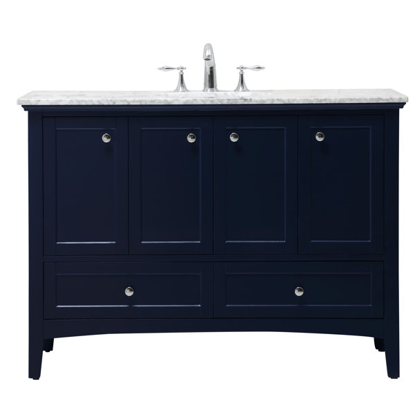 Red Barrel Studio® 48'' Single Bathroom Vanity with Marble Top ...