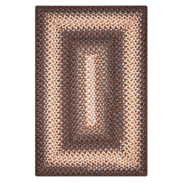 Homespice Decor Driftwood Dark Brown Braided Rug, a Brown and Tan Rug ...