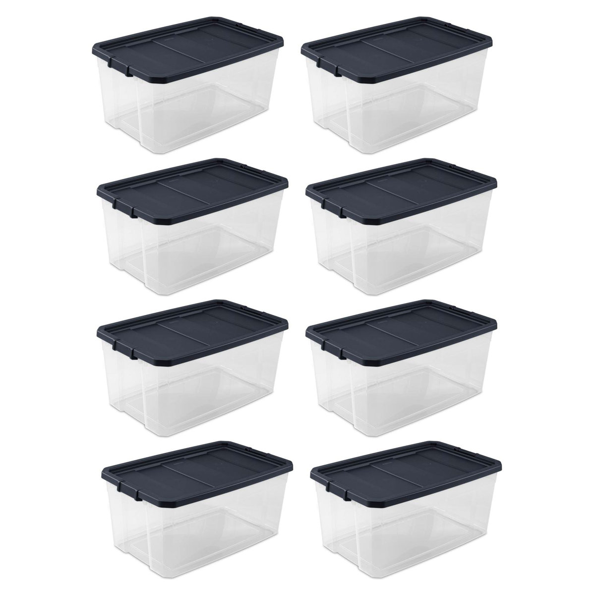Sterilite Clear Plastic Stacking Storage Containers w/ Lid & Reviews ...