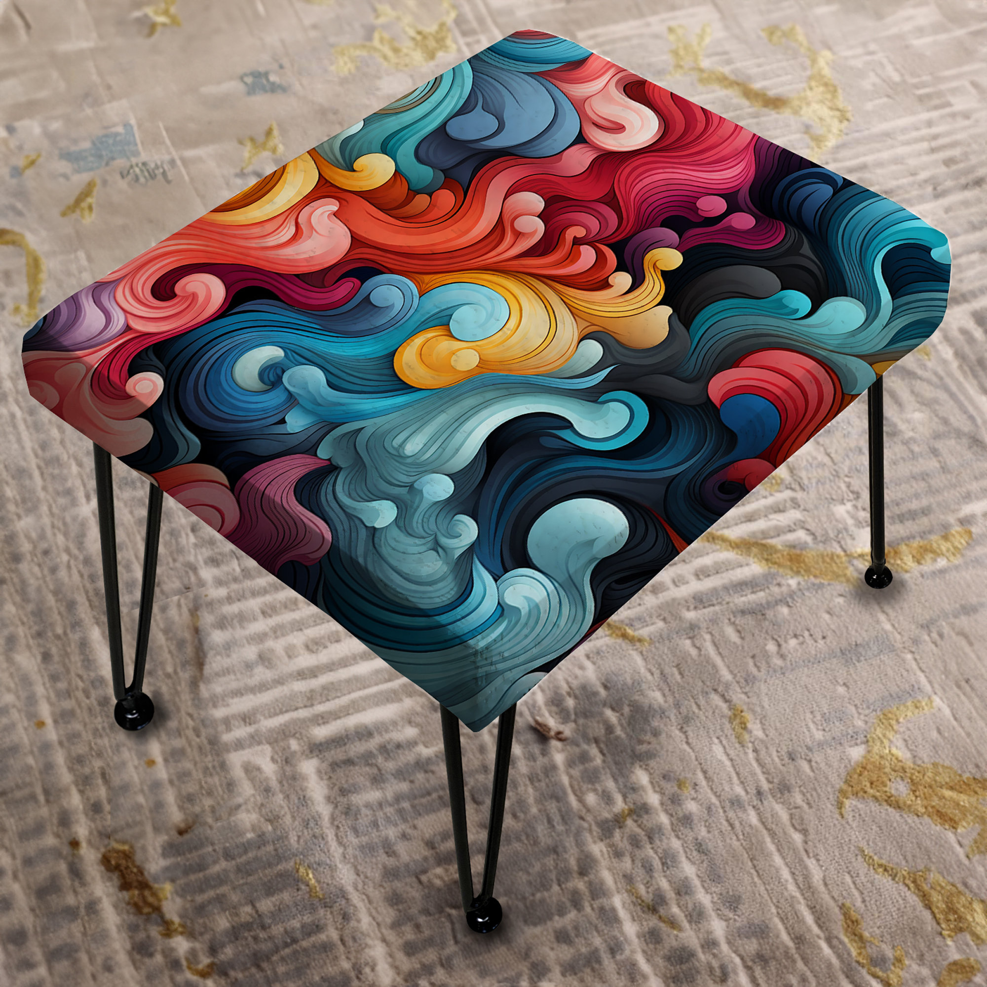 Design Art Multicolor Artistic Eclectic Storm - Eclectic Rectangle ...