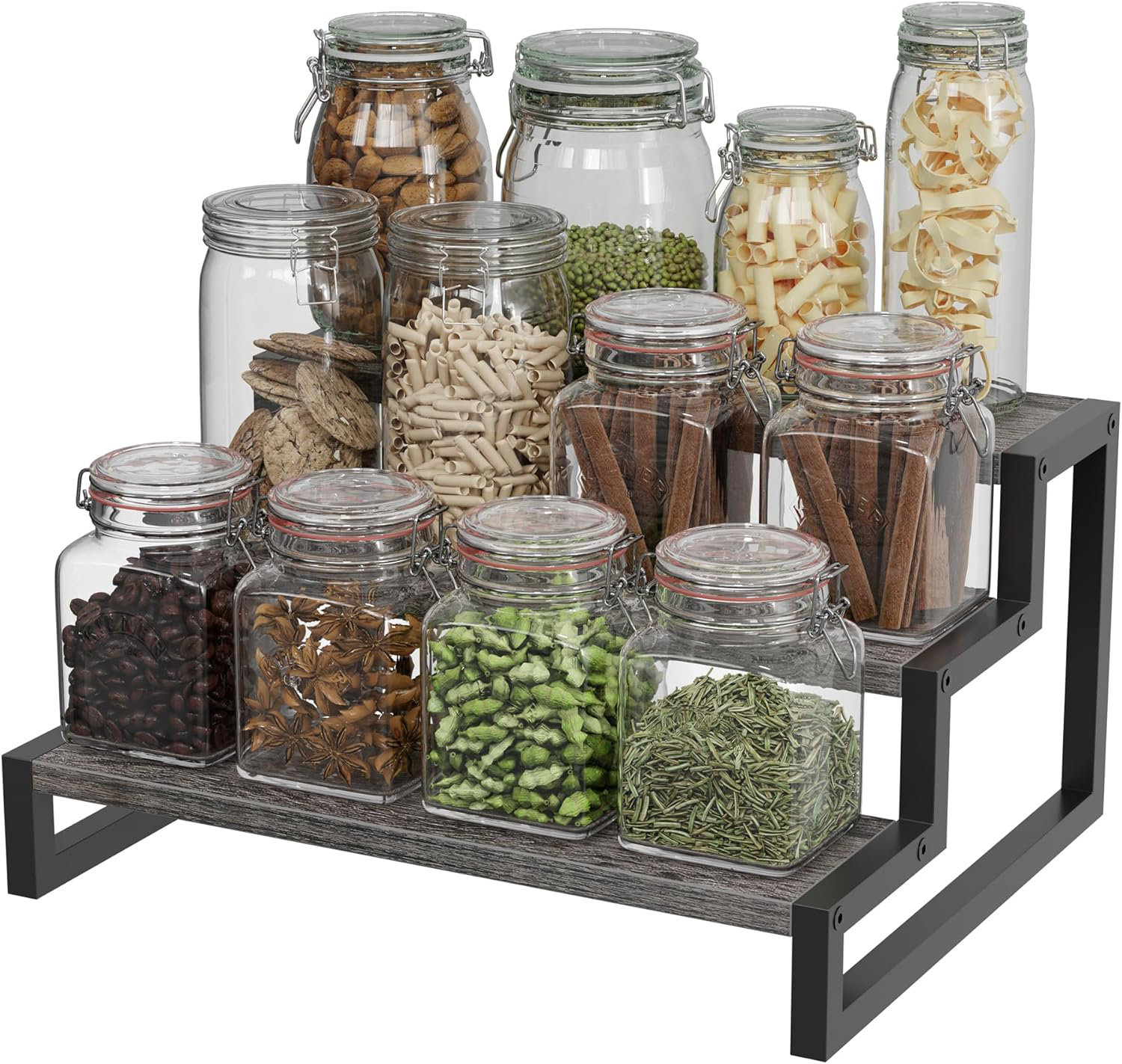 17 Stories Wood Display Riser Stand, Wooden Display Riser Shelf ...