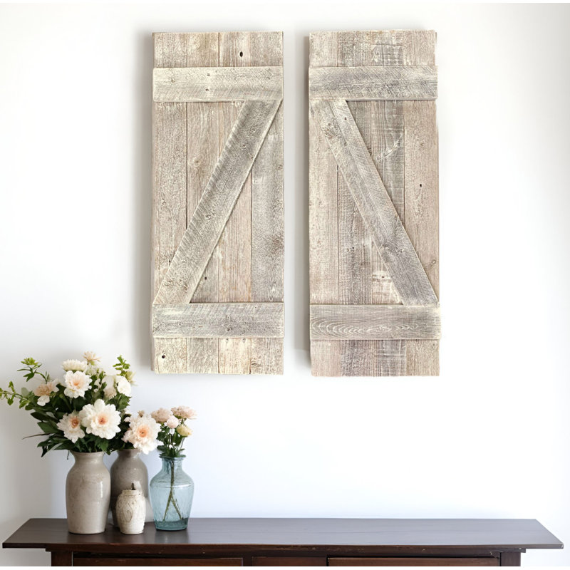 Rosecliff Heights Cailean Rustic Weathered Grey Wood Decorative Window ...