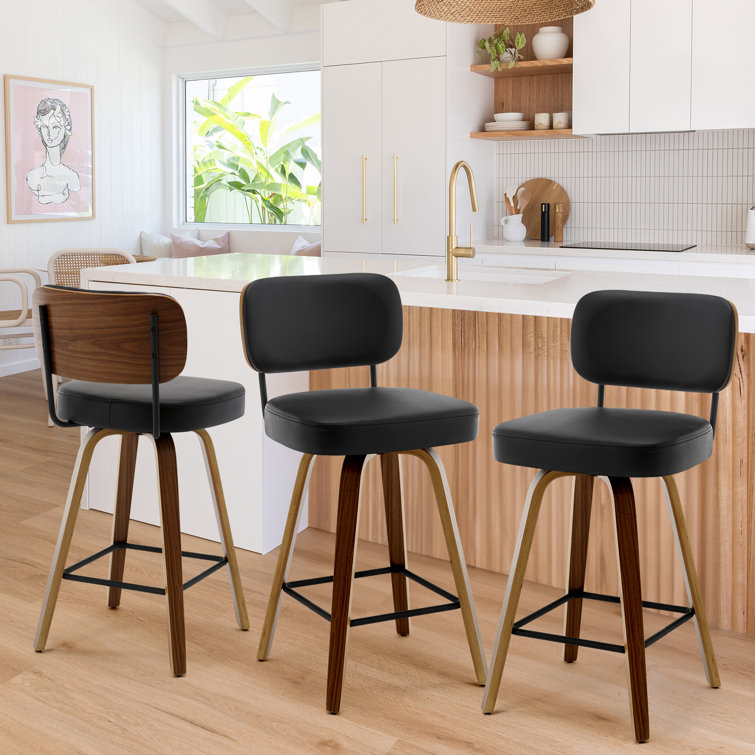 Corrigan Studio® Loranza Swivel Upholstered Counter & Bar Stool ...