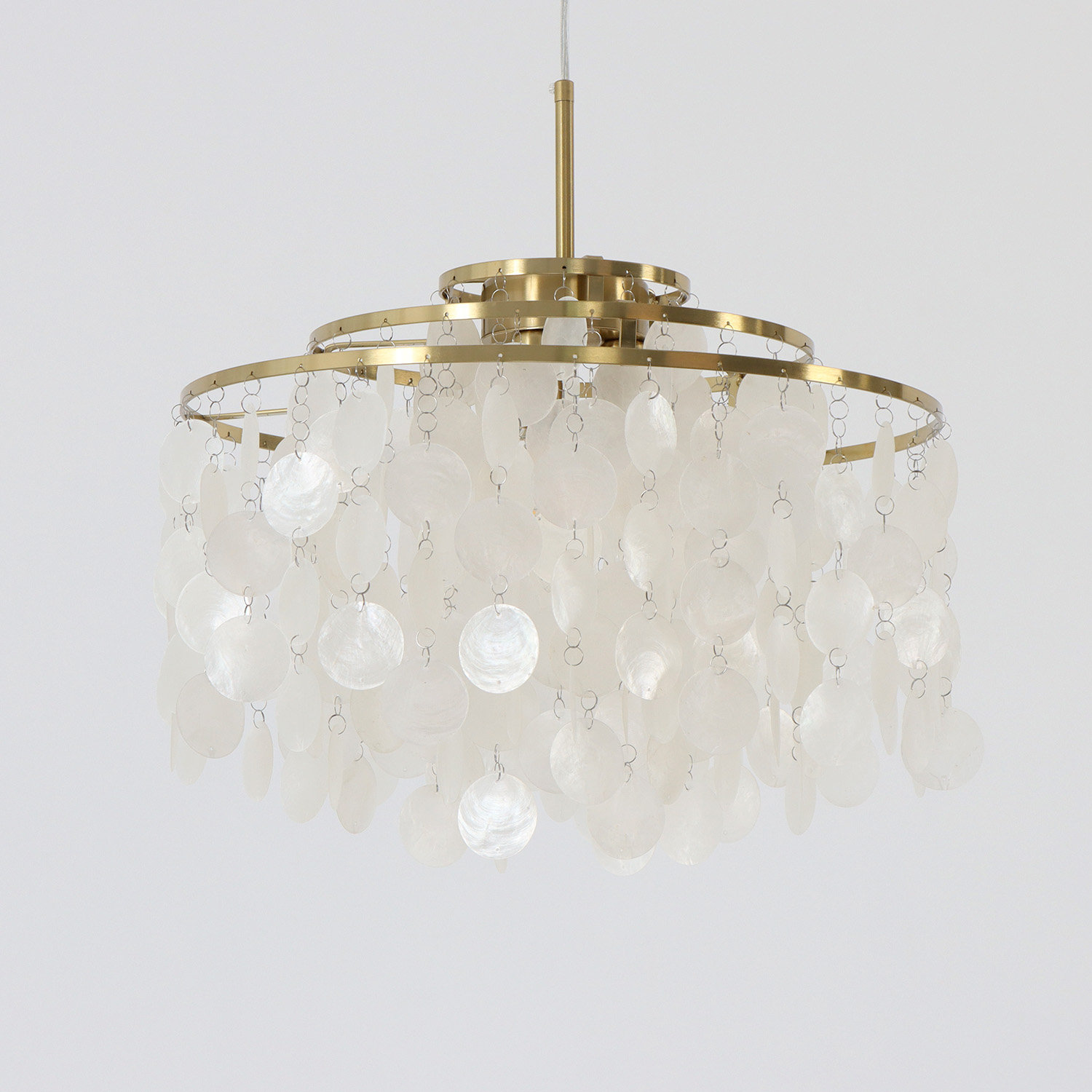 Mercer41 Fribley 3-Light 19Inch Capiz Shell Chandelier 3 Tiered ...