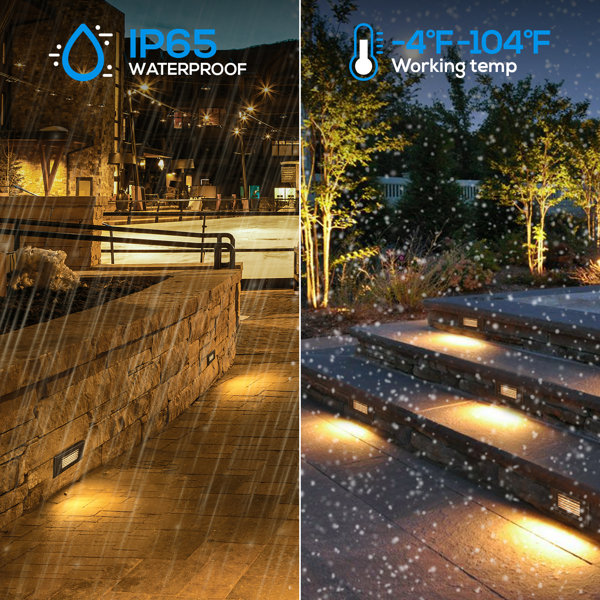 LEDVANS LED Metal Step Light Wall Surface Mount for Stair Deck Walkway ...