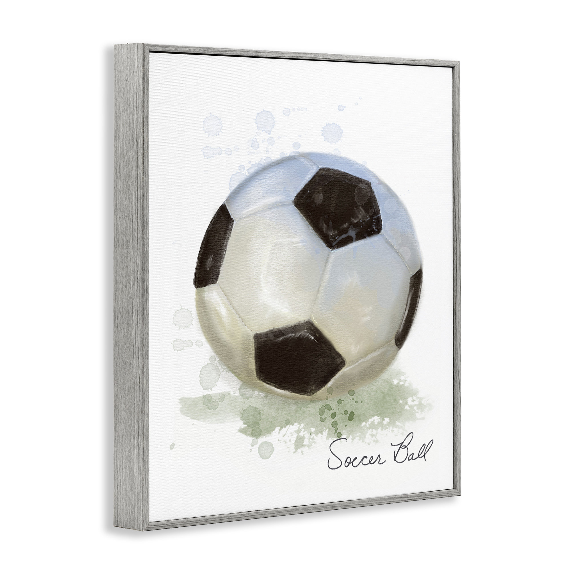 Ebern Designs Soft Pastel Soccer Ball Framed Giclee, design by Matthew ...